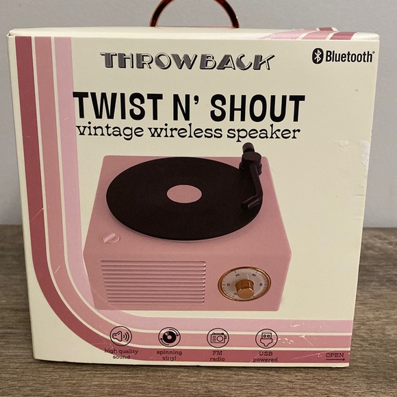 trowback | Portable Audio & Video | Trowback Pink Bluetooth New Twist N Shout Vintage Wireless ...